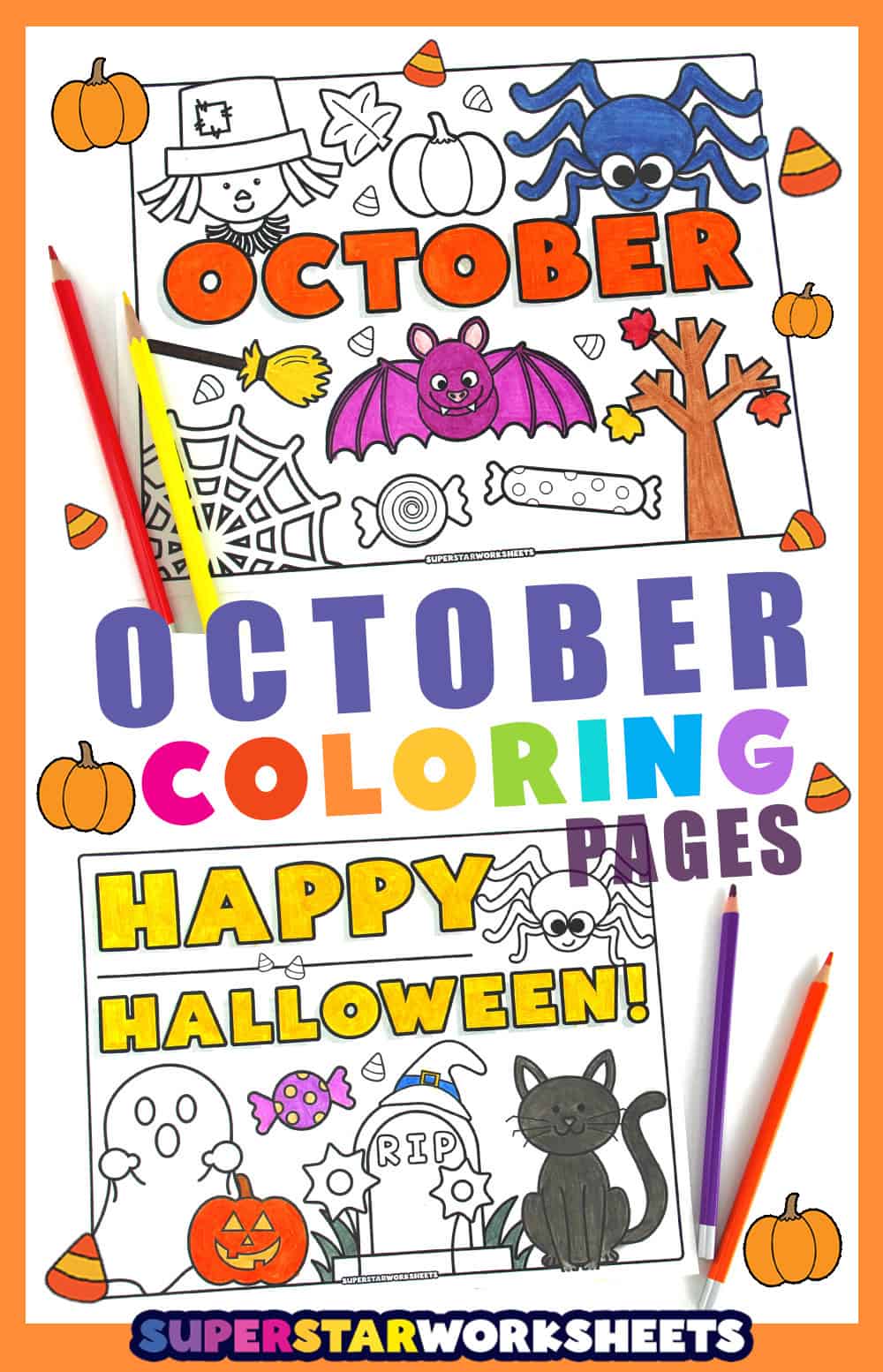 October Coloring Pages (Free Printables) - Superstar Worksheets