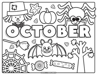 October Coloring Pages (Free Printables) - Superstar Worksheets