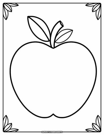 Apple Coloring Pages (Free Printables) - Superstar Worksheets