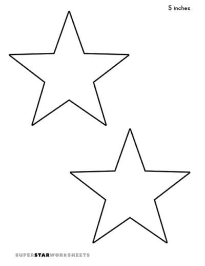 Star Template (Free Printables) - Superstar Worksheets