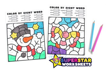 Color by Sight Words - Superstar Worksheets
