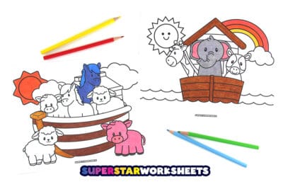 Noah's Ark Coloring Pages (Free Printables) - Superstar Worksheets