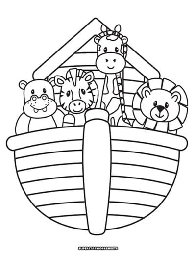 Noah's Ark Coloring Pages (Free Printables) - Superstar Worksheets
