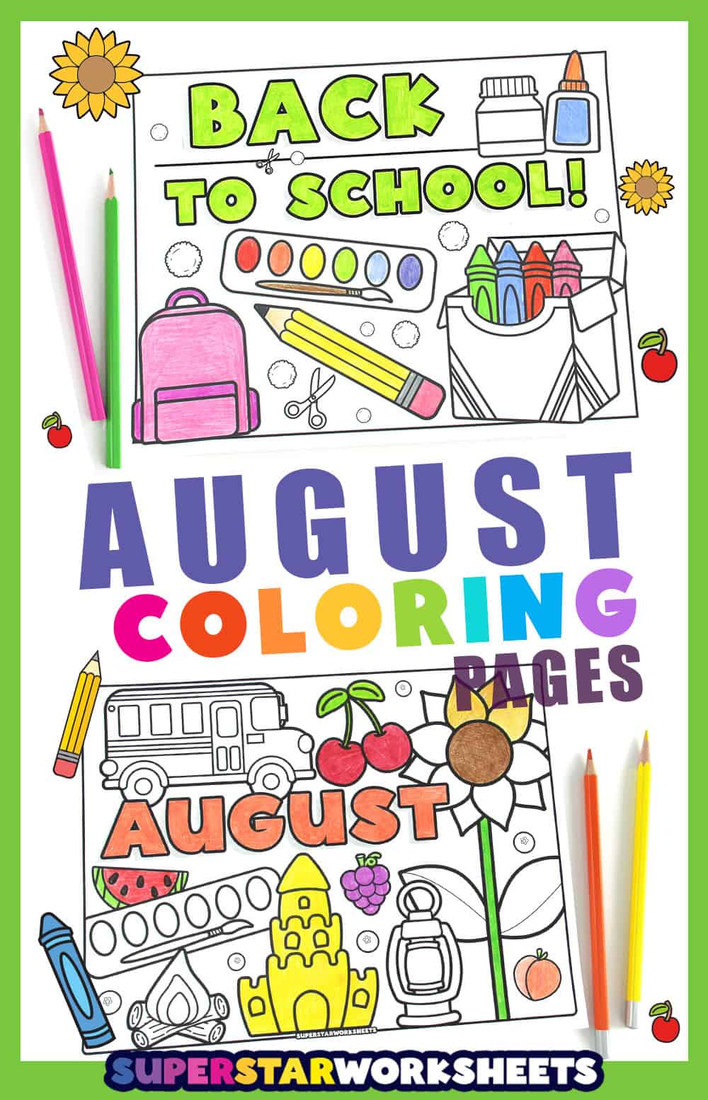 August Coloring Pages (Free Printables) - Superstar Worksheets