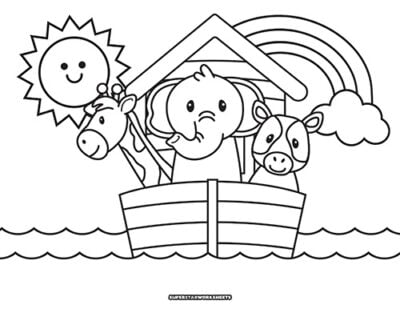 Noah's Ark Coloring Pages (Free Printables) - Superstar Worksheets