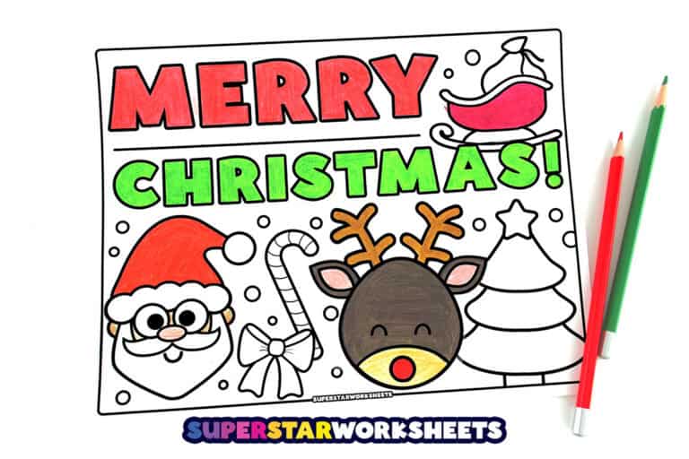December Coloring Pages (Free Printables) - Superstar Worksheets
