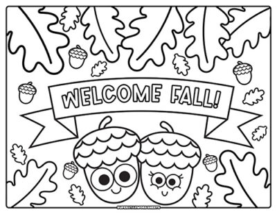 Fall Coloring Pages (Free Printables) - Superstar Worksheets