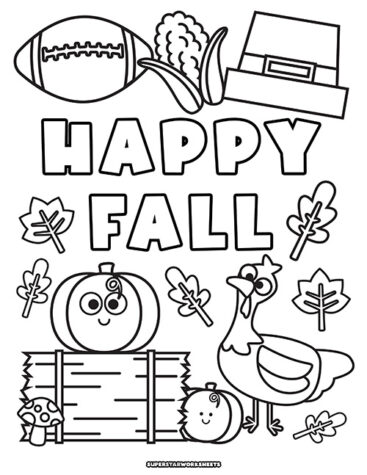 Fall Coloring Pages (Free Printables) - Superstar Worksheets