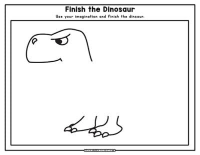 Finish the Drawing (Free Printables) - Superstar Worksheets