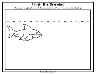 Finish the Drawing (Free Printables) - Superstar Worksheets