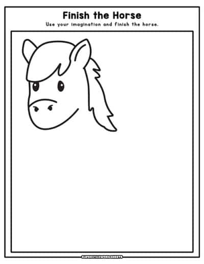Finish the Drawing (Free Printables) - Superstar Worksheets