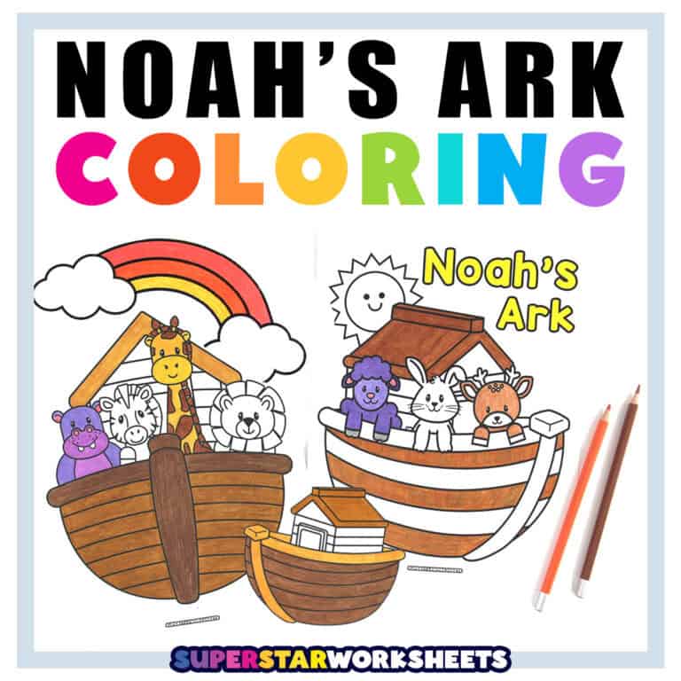 Noah's Ark Coloring Pages (Free Printables) - Superstar Worksheets