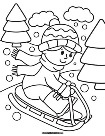 Winter Coloring Pages - Superstar Worksheets