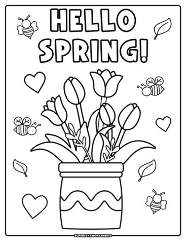 Spring Coloring Pages (Free Printables) - Superstar Worksheets