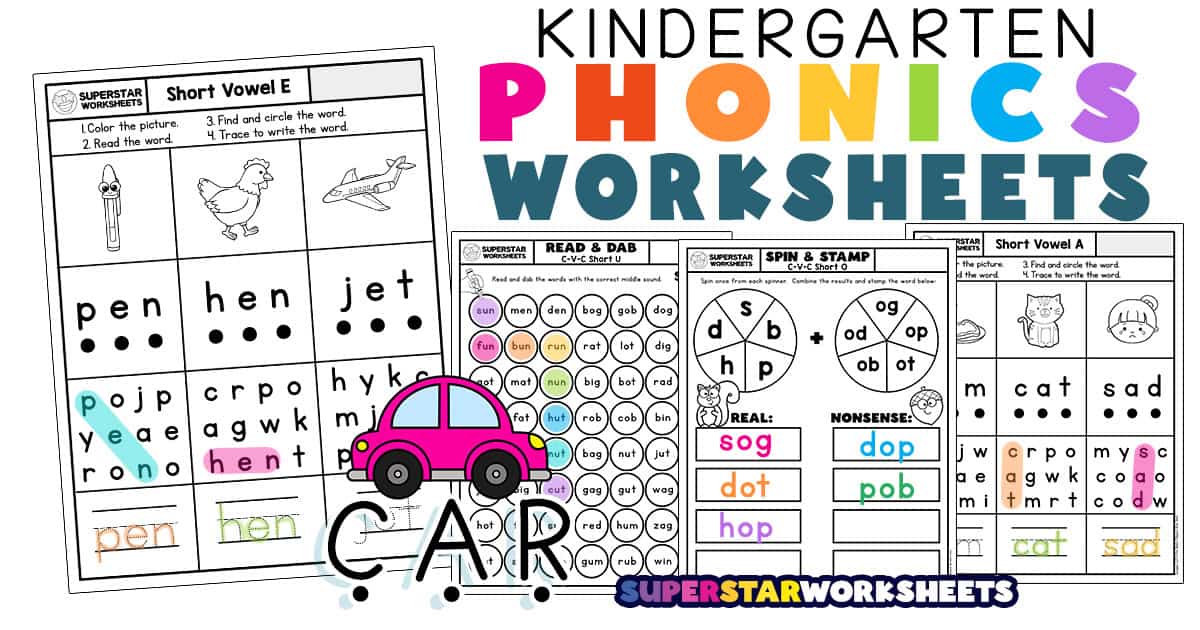 Phonics Worksheets - Superstar Worksheets