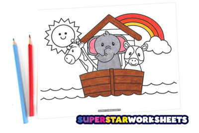Noah's Ark Coloring Pages (Free Printables) - Superstar Worksheets