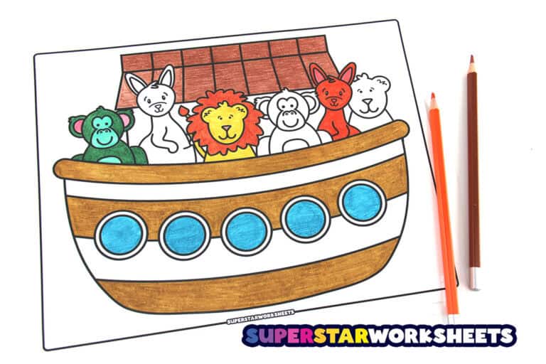 Noah's Ark Coloring Pages (Free Printables) - Superstar Worksheets