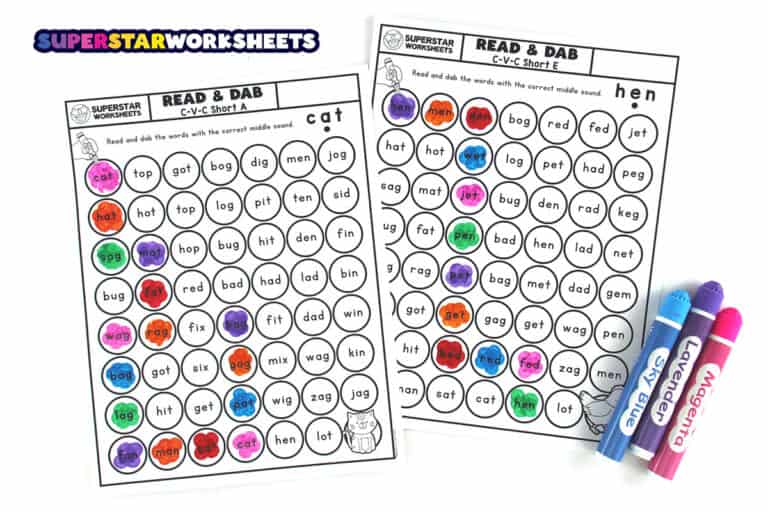 Phonics Worksheets - Superstar Worksheets