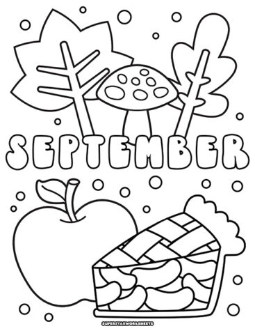 September Coloring Pages (Free Printables) - Superstar Worksheets