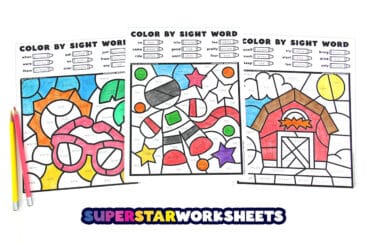 Color by Sight Words - Superstar Worksheets