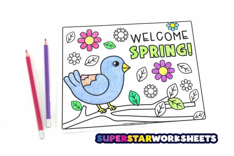 Spring Coloring Pages (Free Printables) - Superstar Worksheets