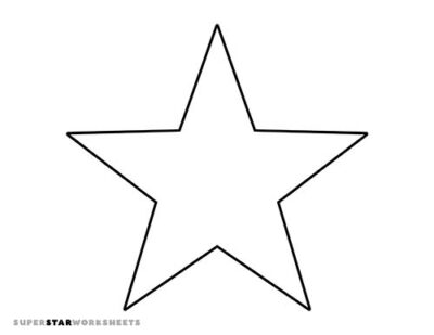Star Template (Free Printables) - Superstar Worksheets