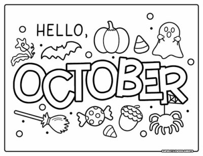 October Coloring Pages (Free Printables) - Superstar Worksheets