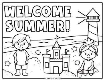 Summer Coloring Pages (Free Printables) - Superstar Worksheets