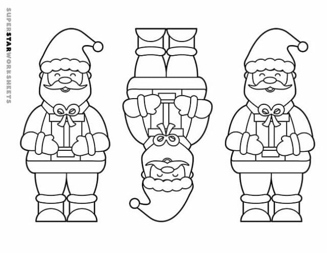 Santa Template - Superstar Worksheets