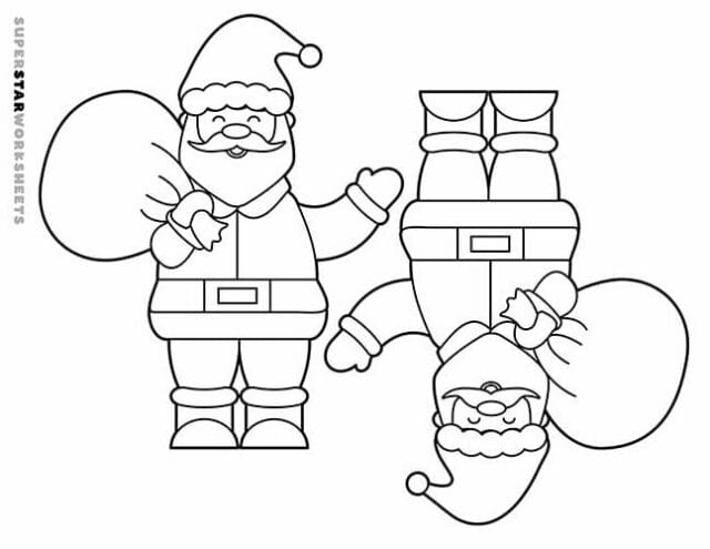 Santa Template - Superstar Worksheets