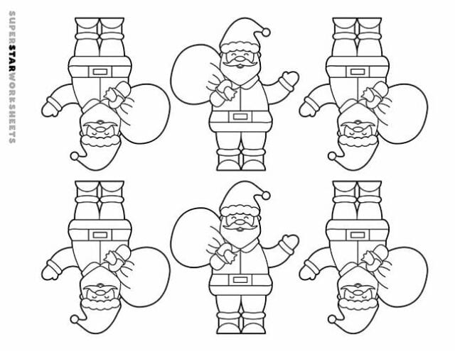 Santa Template - Superstar Worksheets
