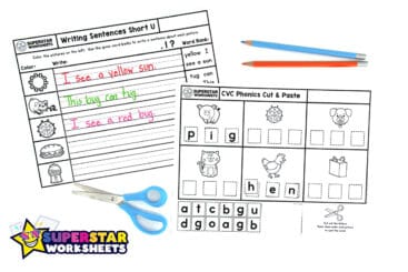 Kindergarten Phonics Worksheets - Superstar Worksheets