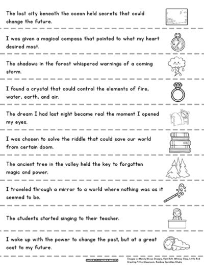 Story Starters (Free Printables) - Superstar Worksheets