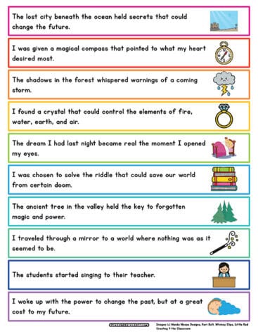 Story Starters (Free Printables) - Superstar Worksheets