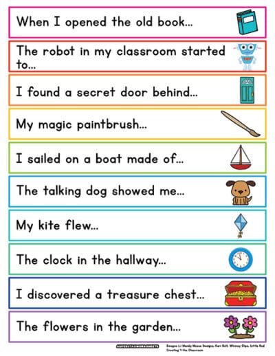 Story Starters (Free Printables) - Superstar Worksheets