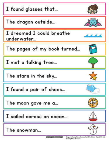 Story Starters (Free Printables) - Superstar Worksheets