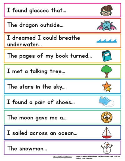 Story Starters (Free Printables) - Superstar Worksheets