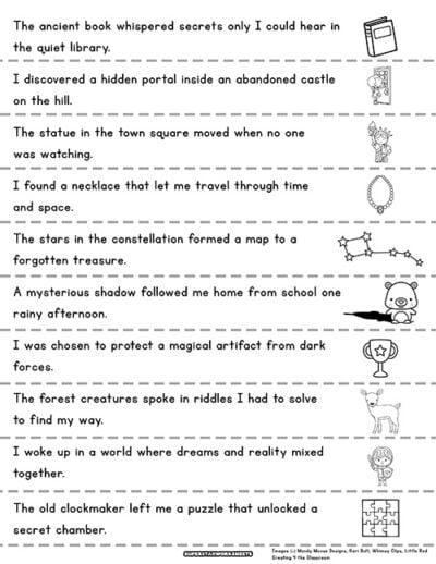 Story Starters (Free Printables) - Superstar Worksheets