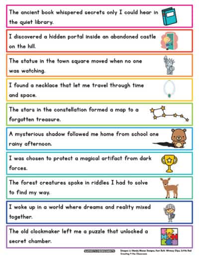 Story Starters (Free Printables) - Superstar Worksheets
