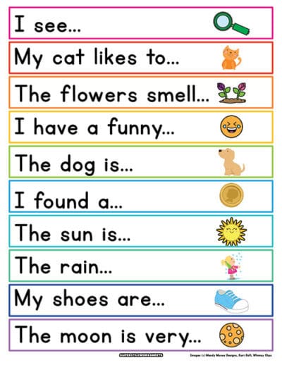 Story Starters (Free Printables) - Superstar Worksheets