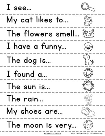 Story Starters (Free Printables) - Superstar Worksheets