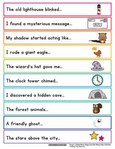 Story Starters (Free Printables) - Superstar Worksheets