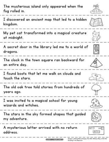 Story Starters (Free Printables) - Superstar Worksheets