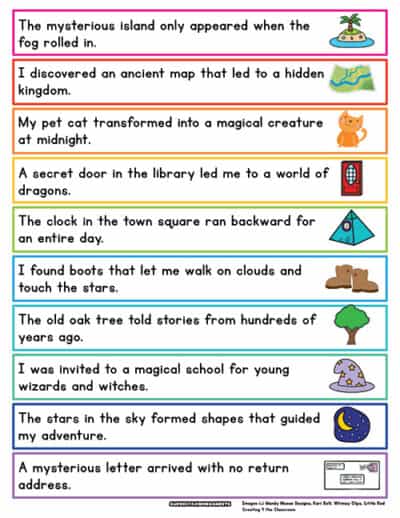 Story Starters (Free Printables) - Superstar Worksheets