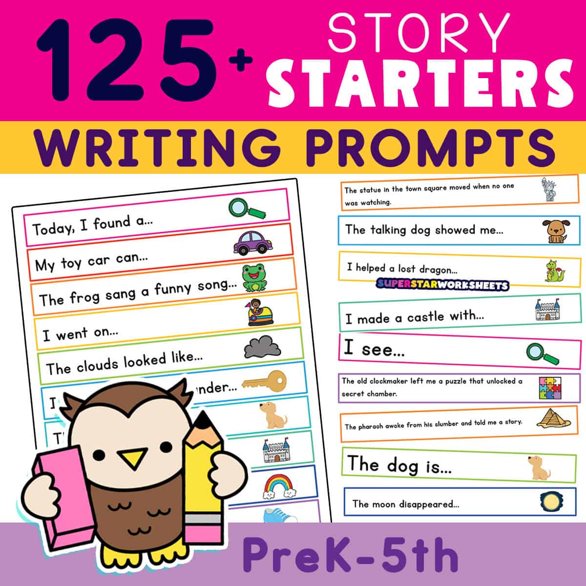 Story Starters - Superstar Worksheets