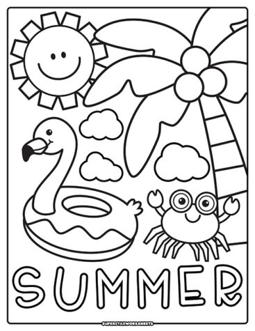 Summer Coloring Pages (Free Printables) - Superstar Worksheets
