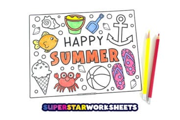 Summer Coloring Pages (Free Printables) - Superstar Worksheets