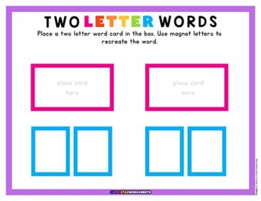 Two Letter Words (Free Printables) - Superstar Worksheets