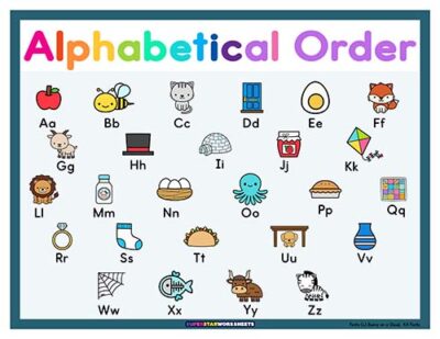 ABC Order Worksheets (Free Printables) - Superstar Worksheets