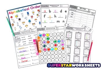 ABC Order Worksheets (Free Printables) - Superstar Worksheets